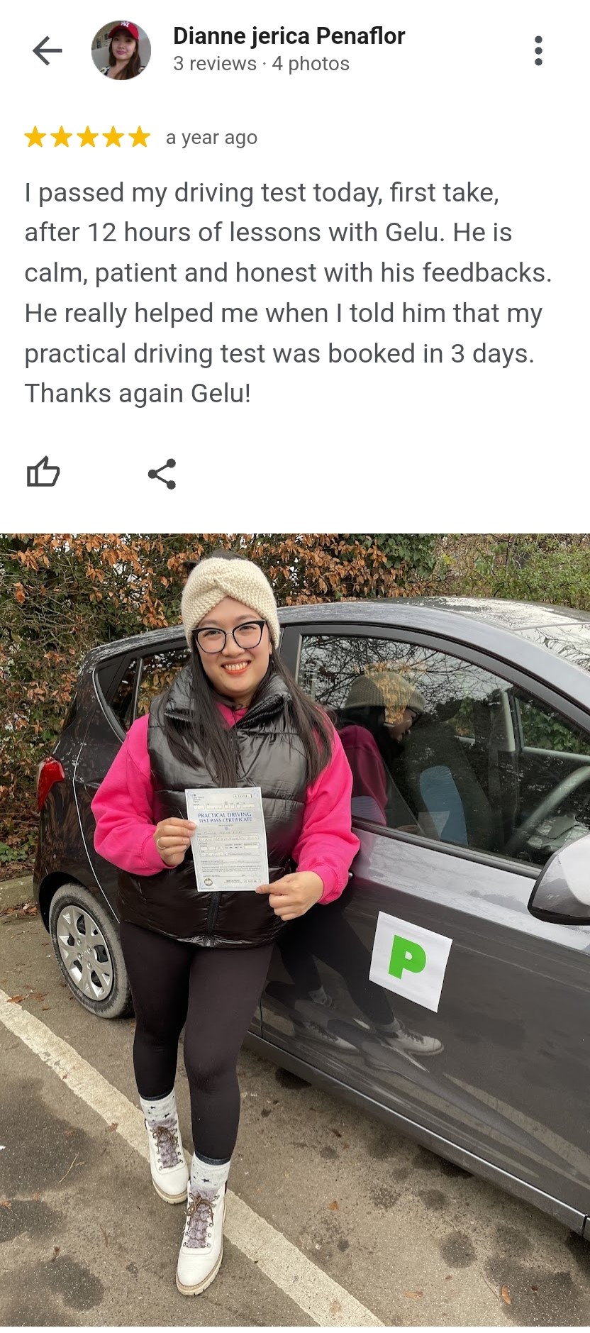 5 star Reviews – TUDOR AUTOMATIC DRIVING SCHOOL